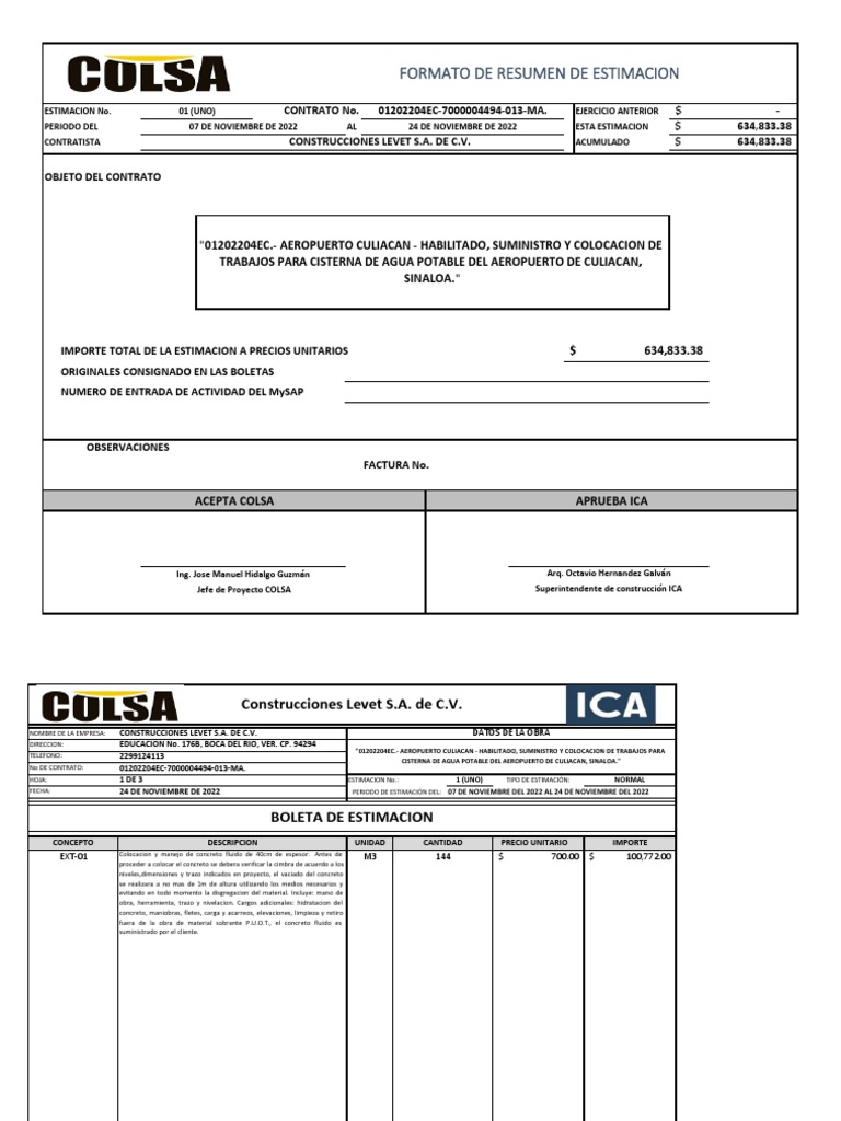 Est - COLSA - I01-2 | PDF | Hormigón | Acero