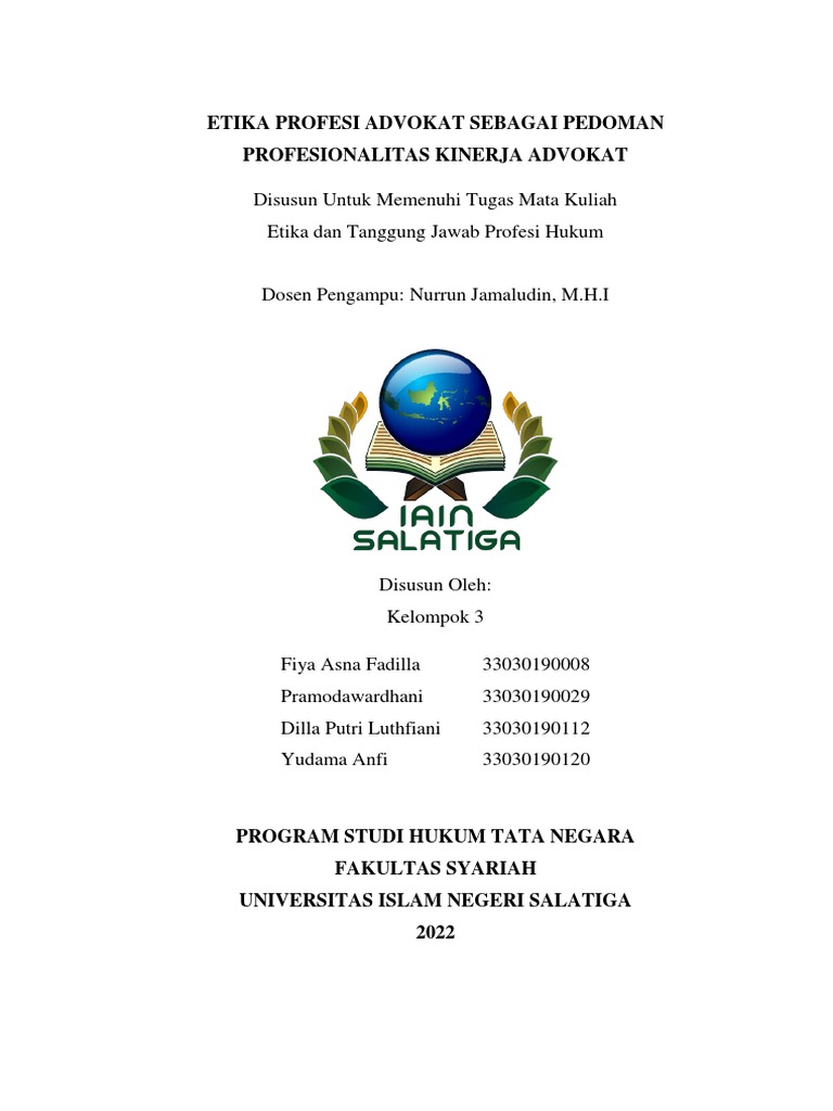 Etika Profesi Advokat di Indonesia | PDF | Hukum