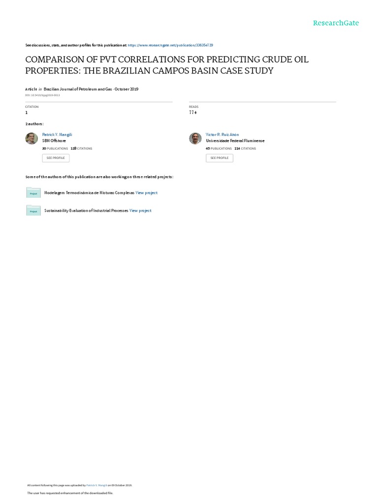 Comparison of PVT Correlations For Predicting Crude Oil Properties The ...