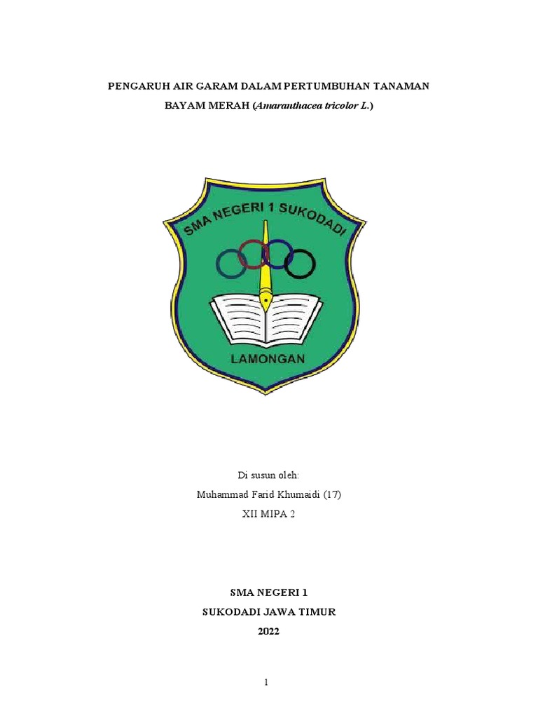 Proposal Penelitian Bayam | PDF