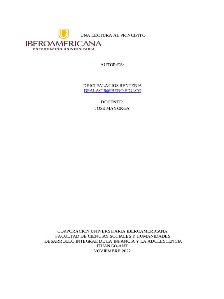 Una Lectura Al Principito - 094516 | PDF | Los símbolos | Aprendizaje
