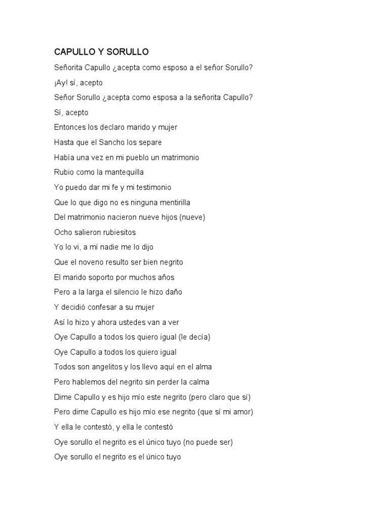 Capullo y Sorullo | PDF