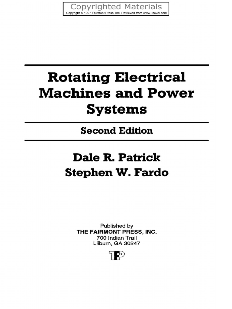 Patrick, Dale R. - Fardo, Stephen W. - Rotating Electrical Machines and Power Systems-Fairmont ...