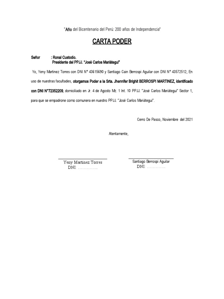 Carta Poder | PDF