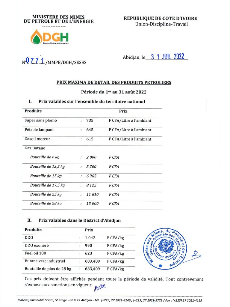 Pmp Des Pp Du Mois Daoût 2022 Pdf