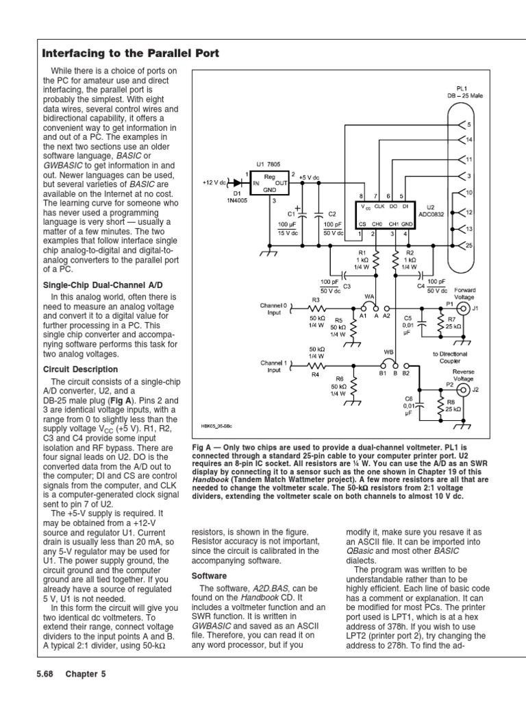 Interfacing To The Parallel Port Pdf Digital To Analog Converter Analog To Digital Converter