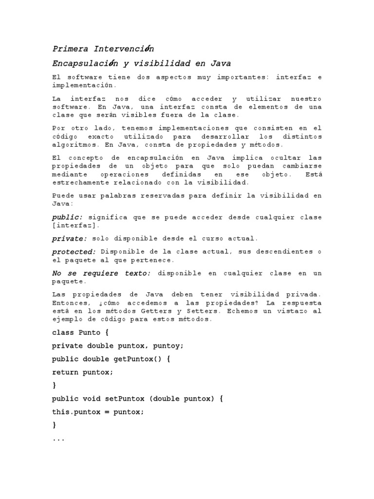 Java Opp Pdf Java Lenguaje De Programación Objeto Informática