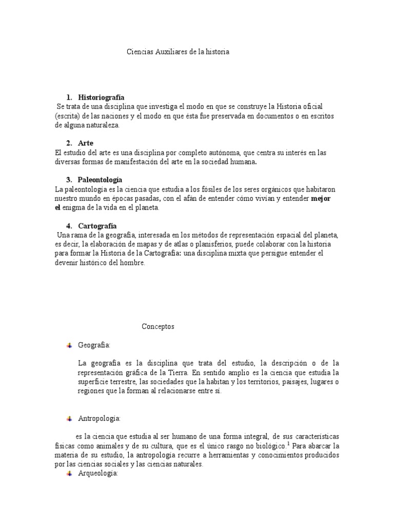 Conceptos de Historia | PDF | Geografía | Science