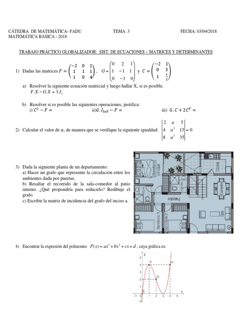 TPG - ALGEBRA - 2018 - RESOLUCIÓN Tema 3 | PDF | Matriz (Matemáticas ...