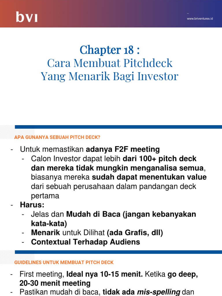 Contoh Pitch Deck | PDF