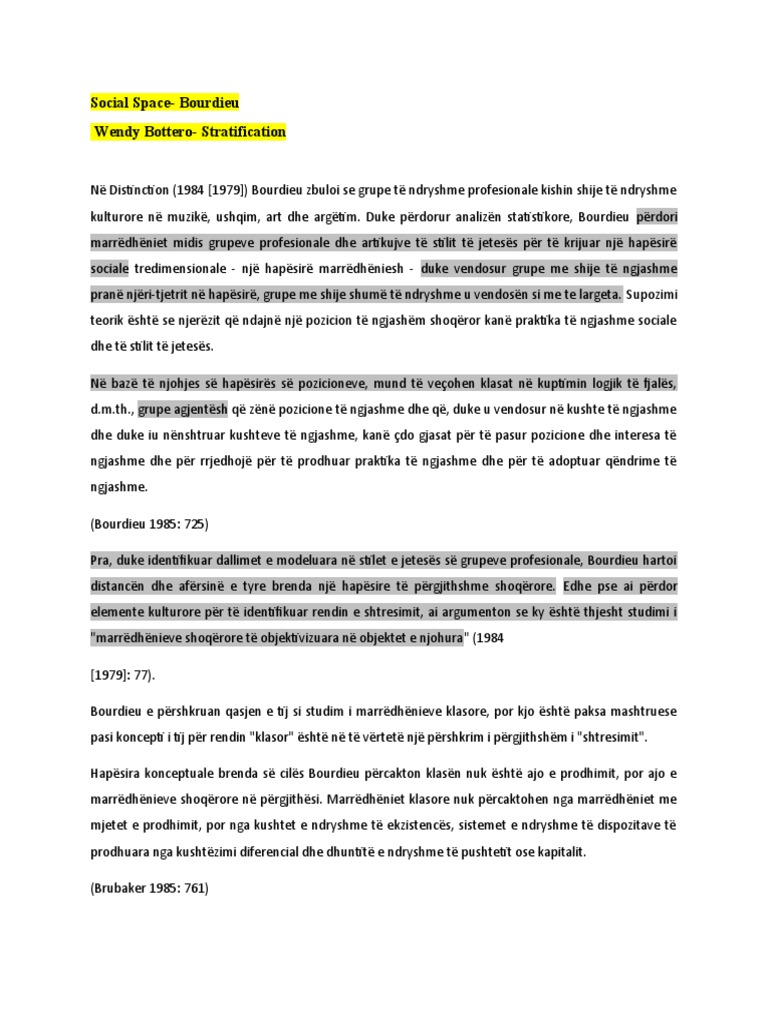Hapsira Sociale - Bourdieu | PDF