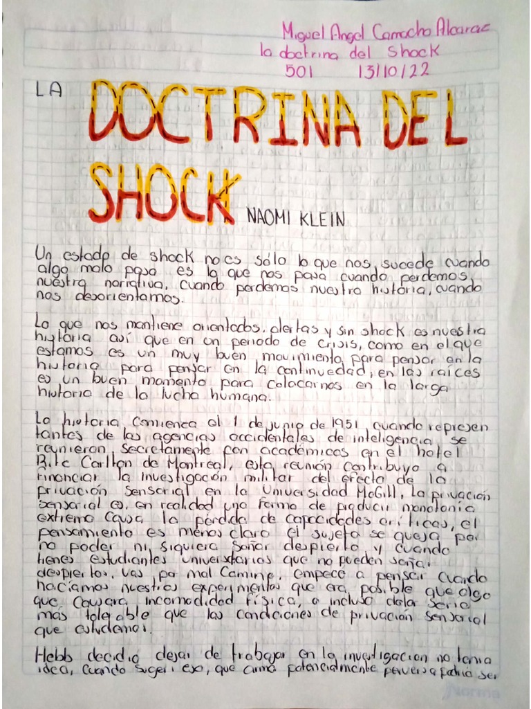 La Doctrina Del Shock | PDF