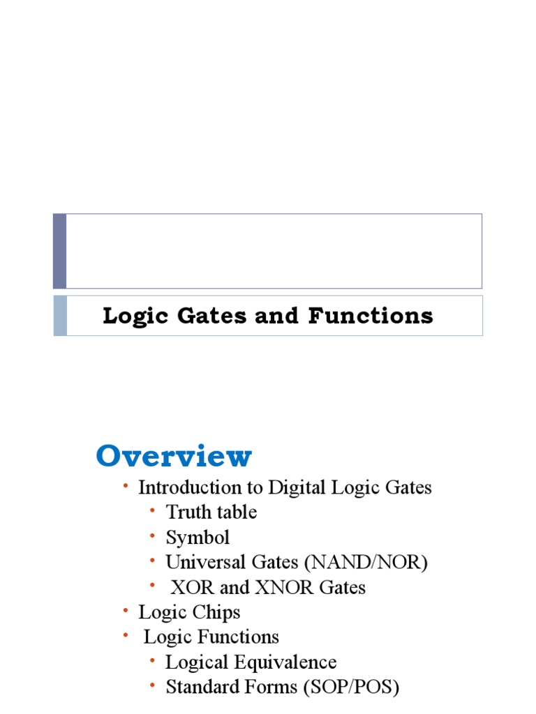 Logic Gates Pdf Logic Gate Integrated Circuit
