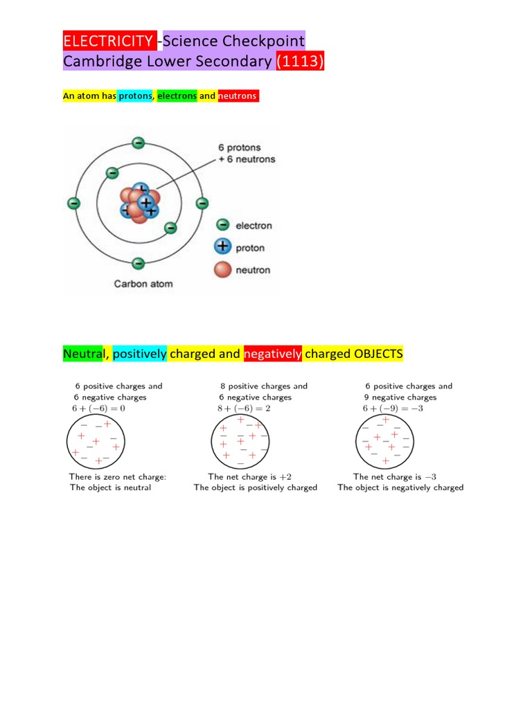 Understanding Electricity Concepts | PDF | Electric Charge | Series And ...