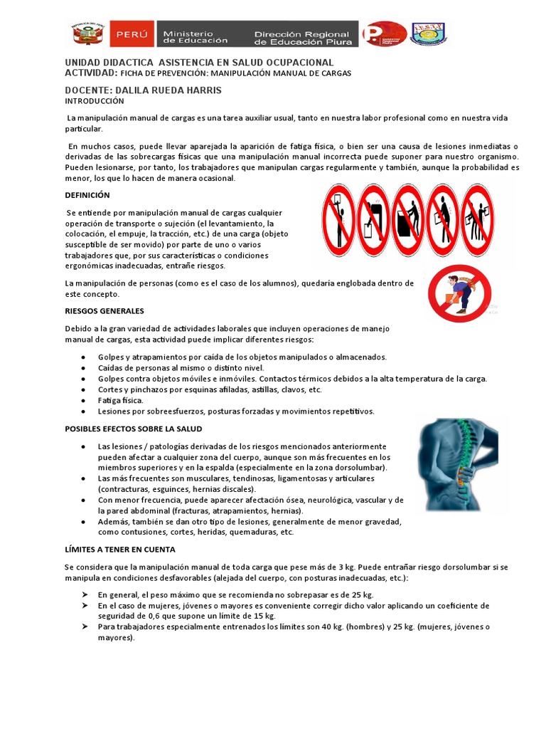 Ficha de Prevención | PDF | Seguridad y salud ocupacional | Factores ... Ficha de Prevención | PDF | Seguridad y salud ocupacional | Factores ...