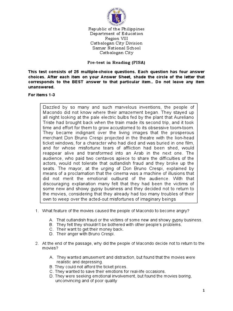 Pre-Test Pisa | PDF | Thucydides | Peloponnesian War