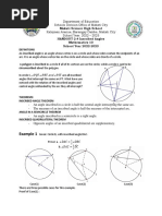 Math 10 Q 2 SLM Module 4 | PDF | Angle | Circle
