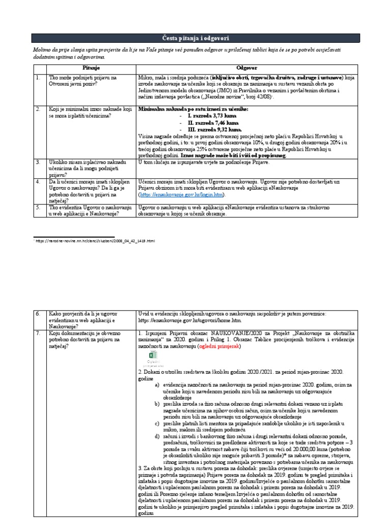 Pitanja I Odgovori | PDF
