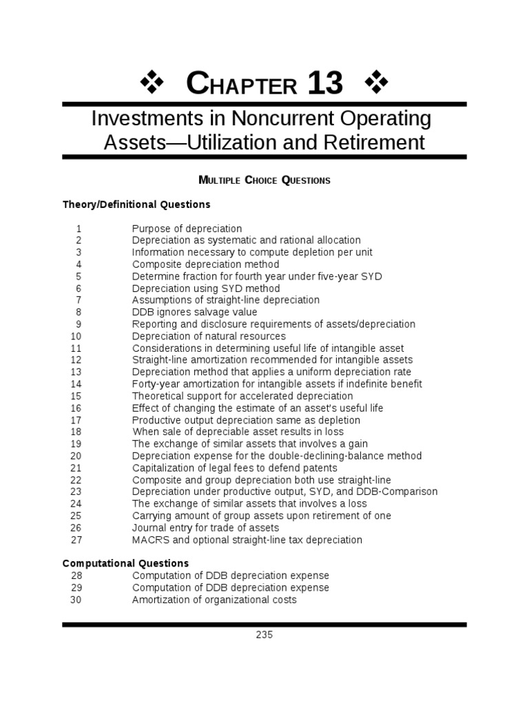 TBCH 13 | PDF | Depreciation | Book Value
