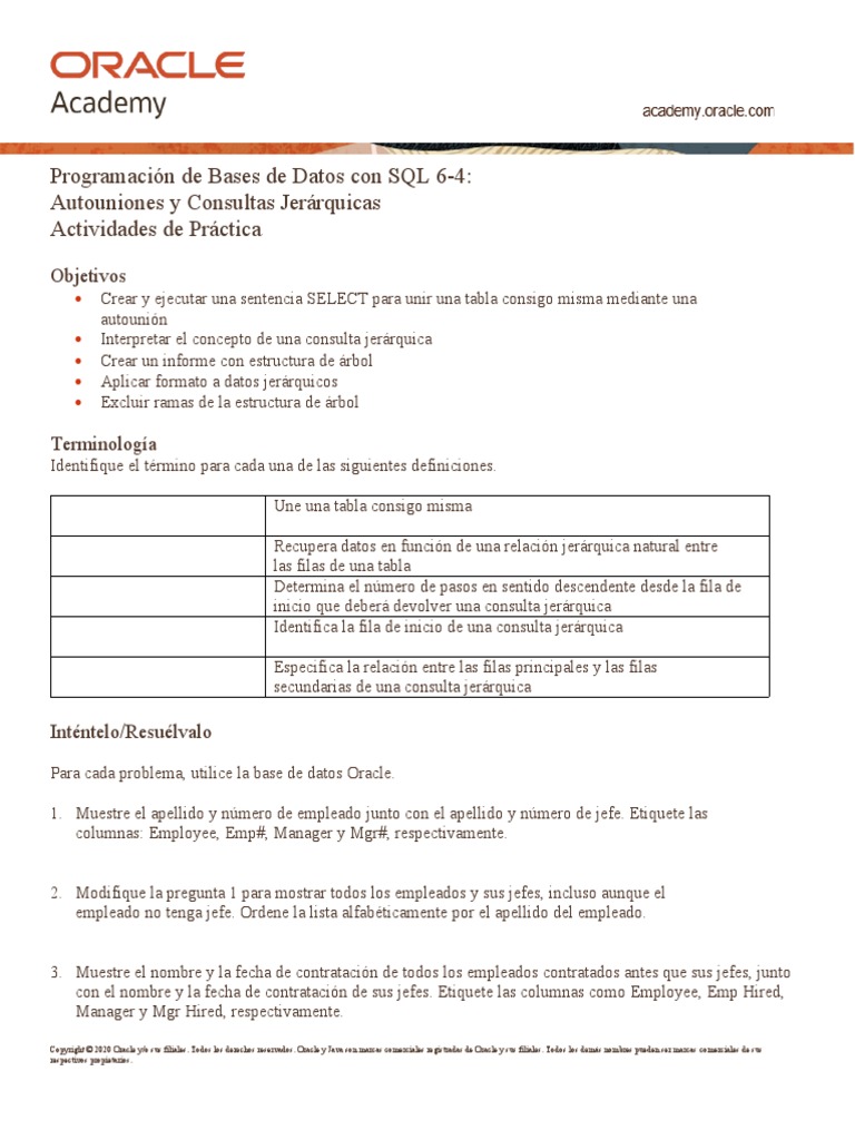 DP 6 4 Practice Esp | PDF | SQL | Software