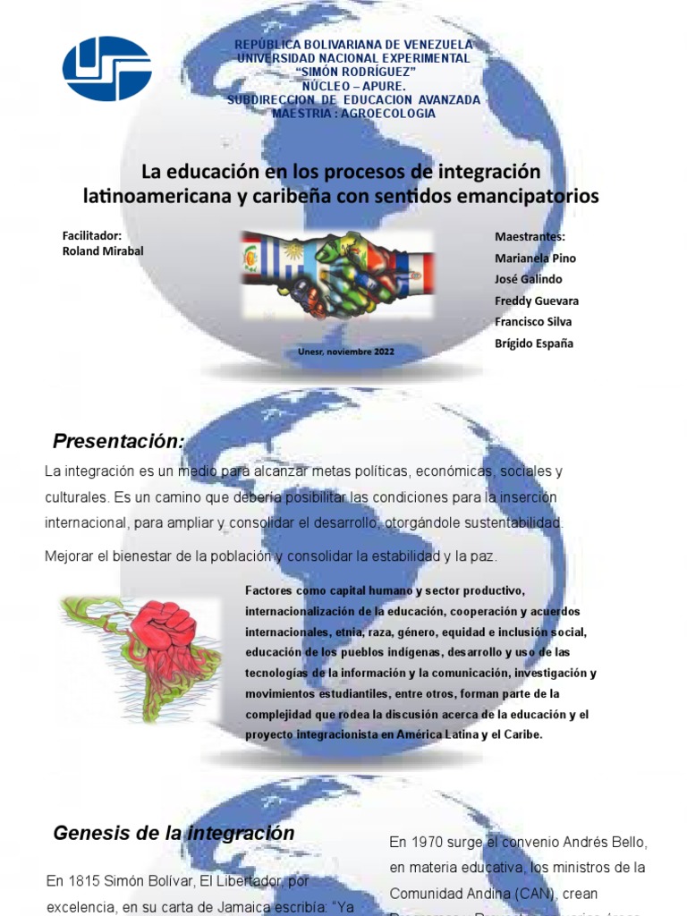 La Educación en Los Procesos de Integración Latinoamericana ...