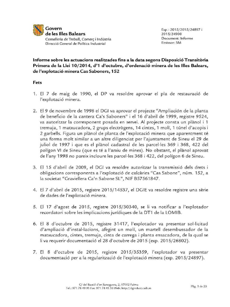 INFORME Son Corb 509 | PDF