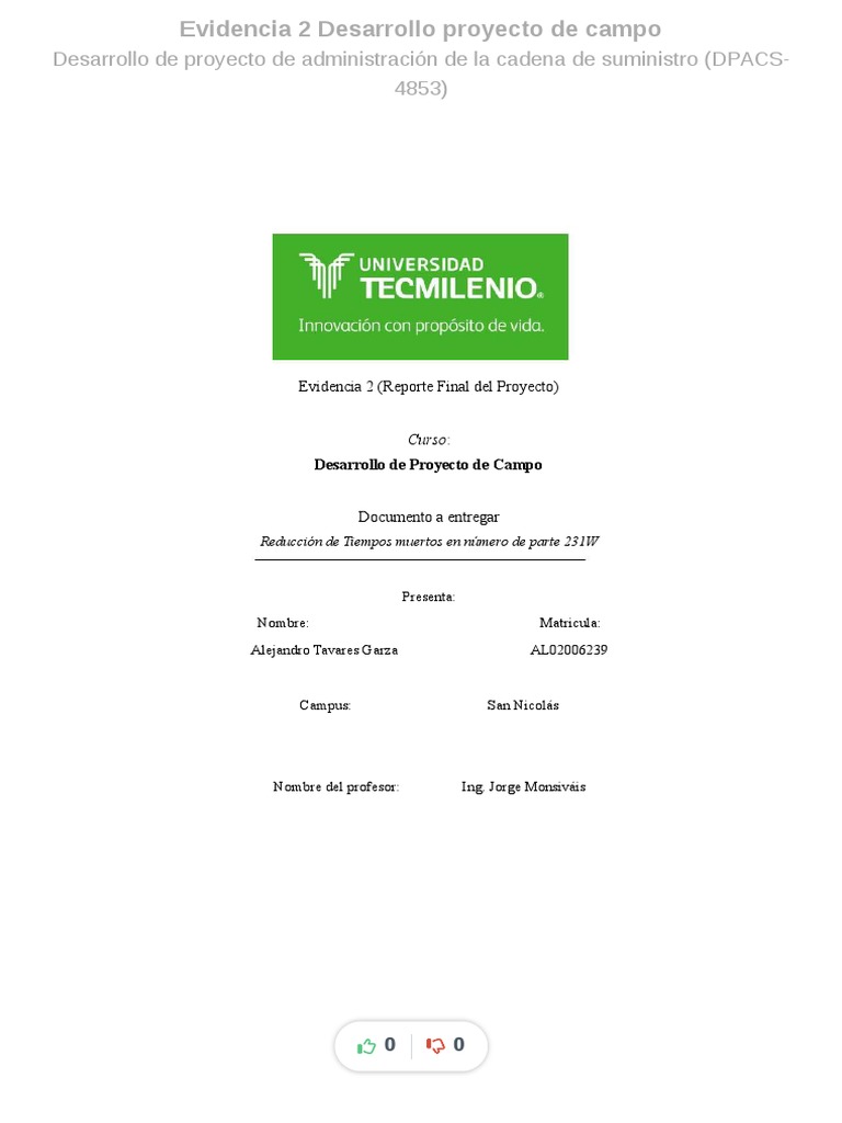 Evidencia 2 Desarrollo Proyecto de Campo - Compress | PDF