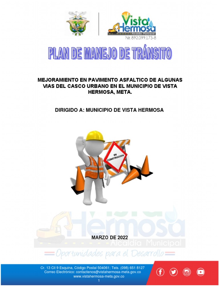 PLAN DE MANEJO DE TRaNSITO | PDF | Calle | Peatonal