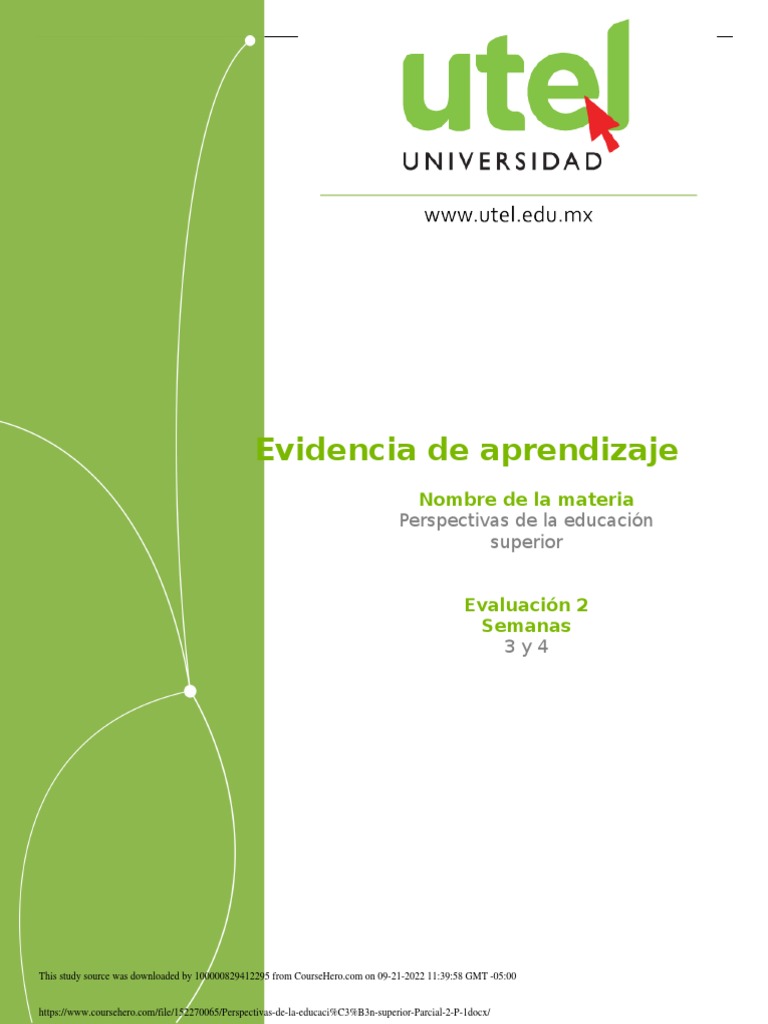 Perspectivas de La Educaci N Superior Parcial 2 P 1 | PDF | Universidad | México