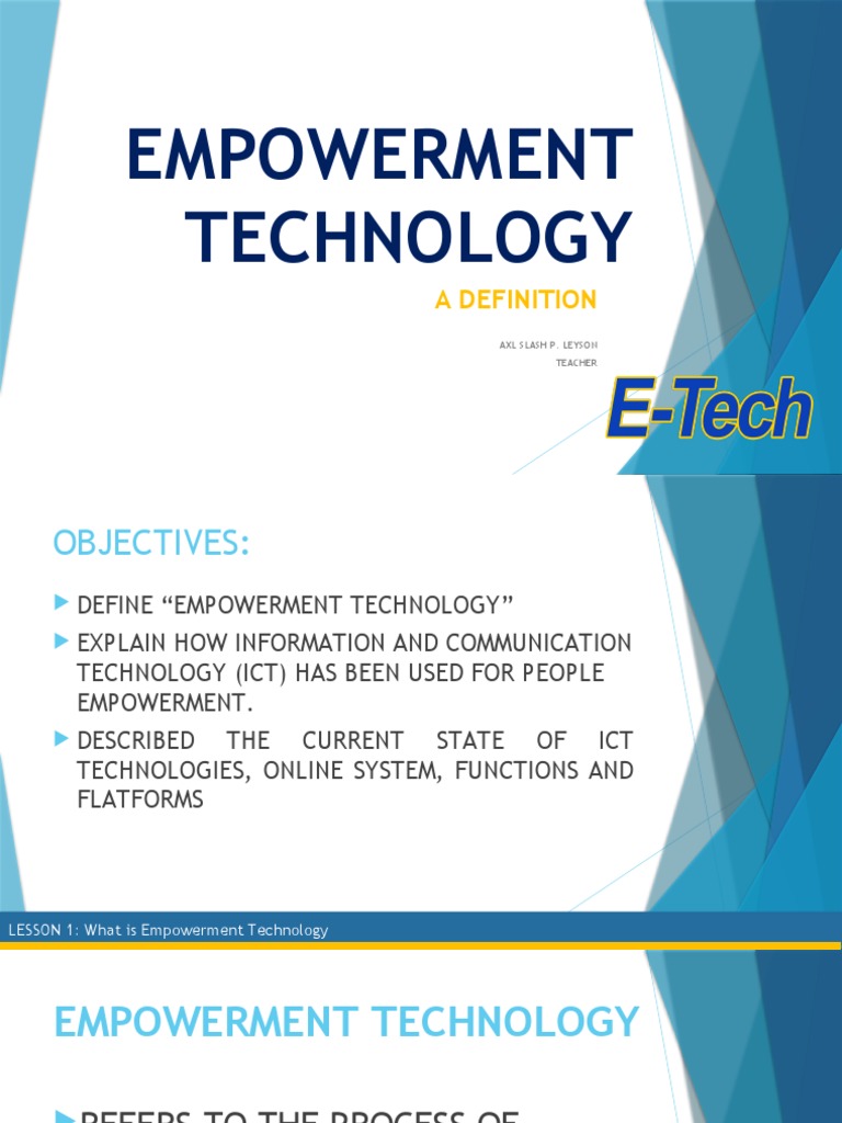 Empowerment Technology Lesson1 | PDF | World Wide Web | Internet & Web