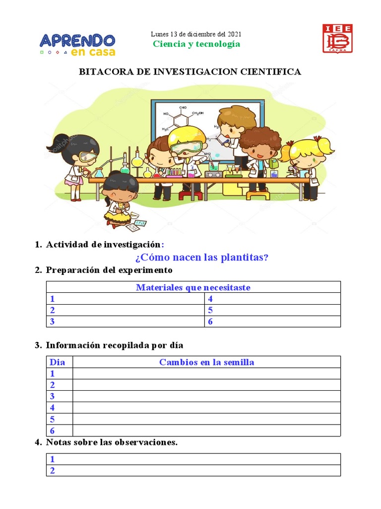 Bitacora de Investigacion Cientifica | PDF
