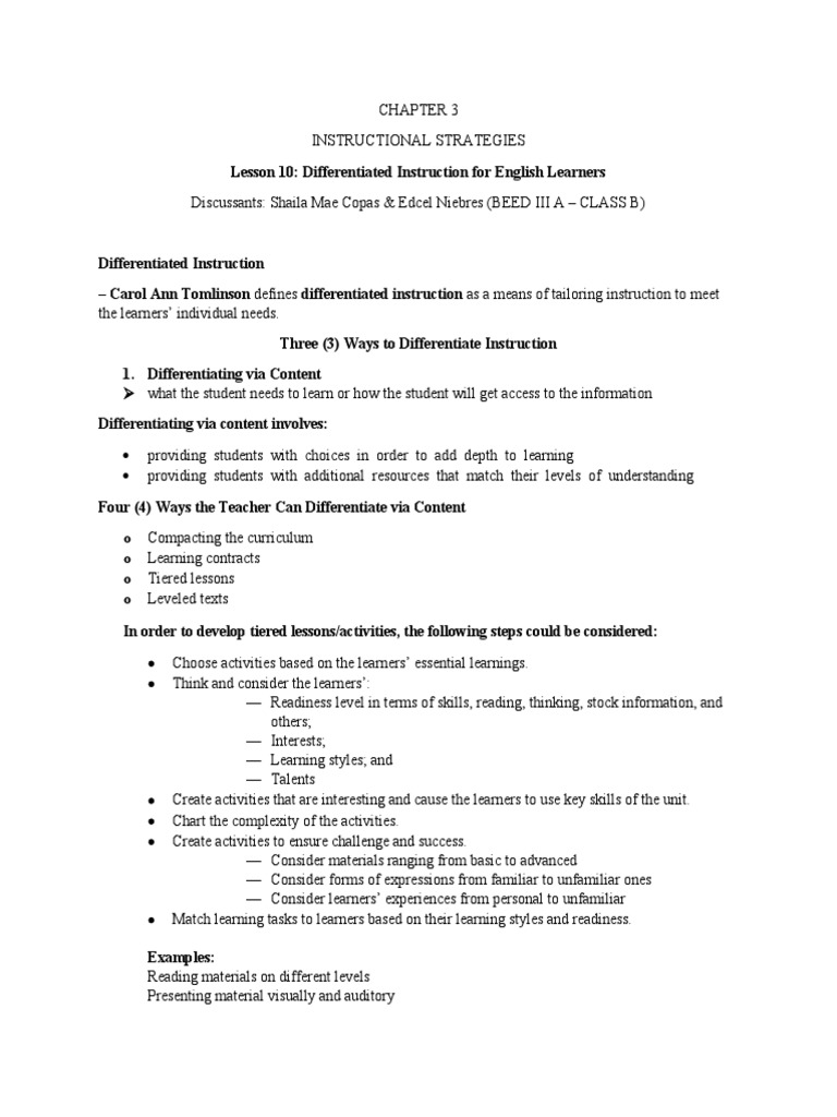 Differentiated Instruction | PDF | Differentiated Instruction | Change