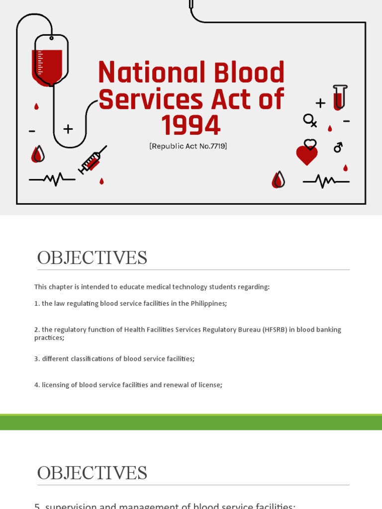 The National Blood Services Act | PDF