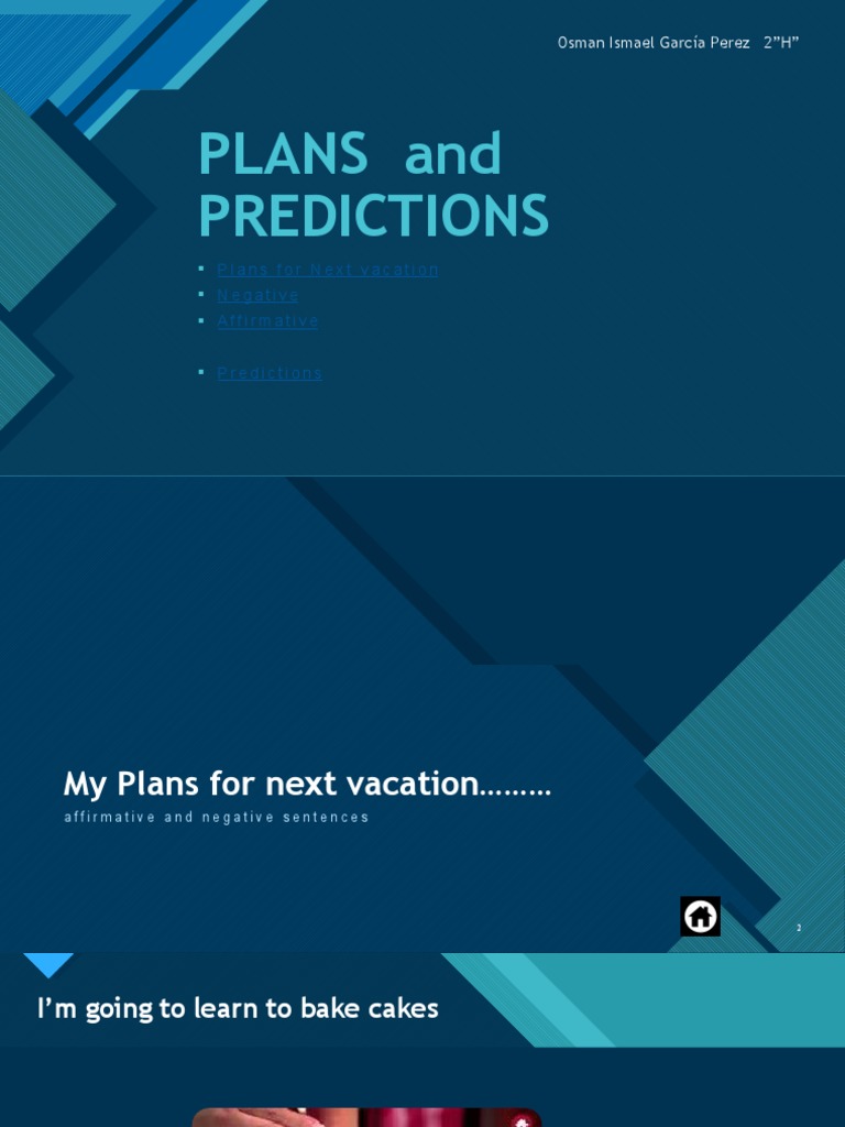 PLANS and PREDICTIONS | PDF