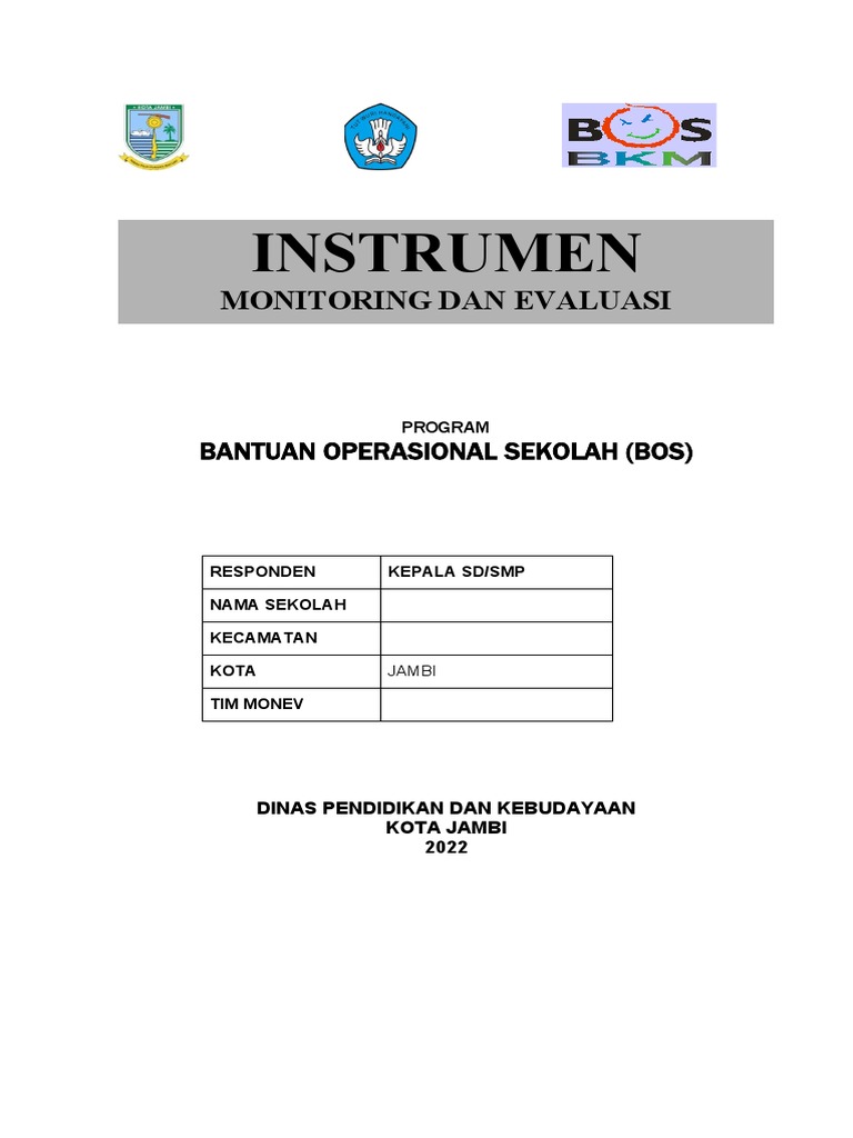 Instrumen Monitoring Dan Evaluasi Progra | PDF