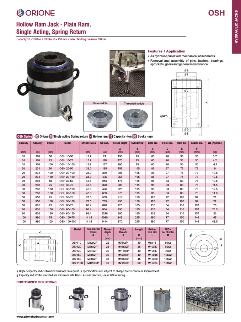 Hollow Ram Jacks | PDF | Vehicle Technology | Engines