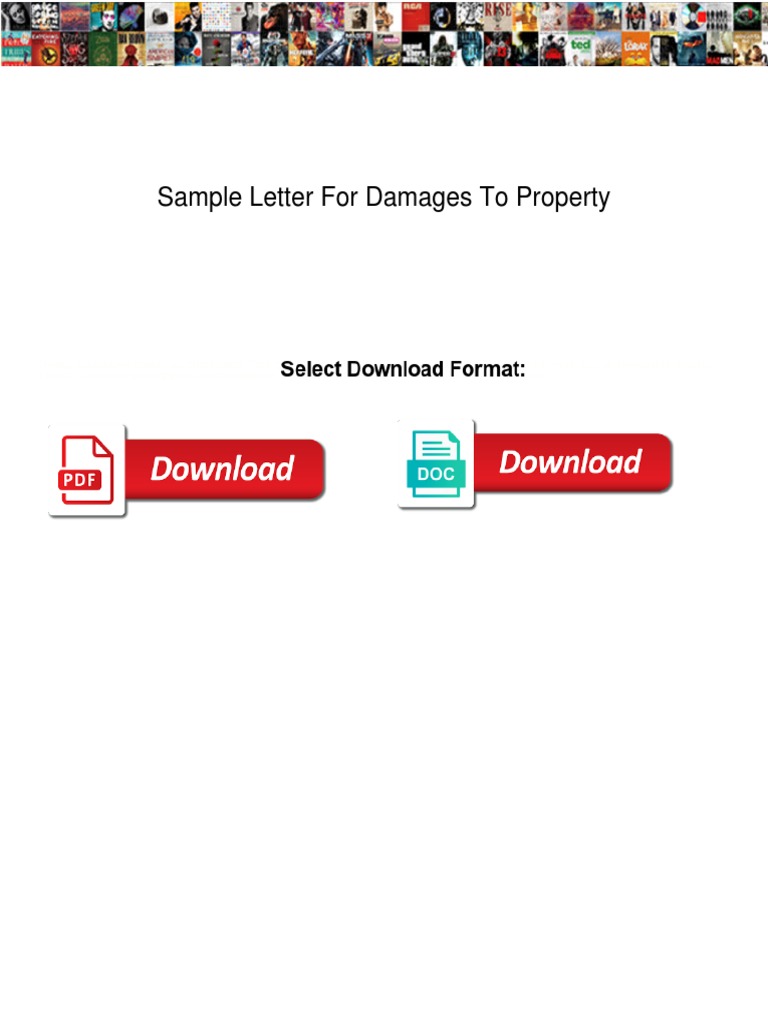 Sample Letter For Damages To Property | PDF | Landlord | Damages