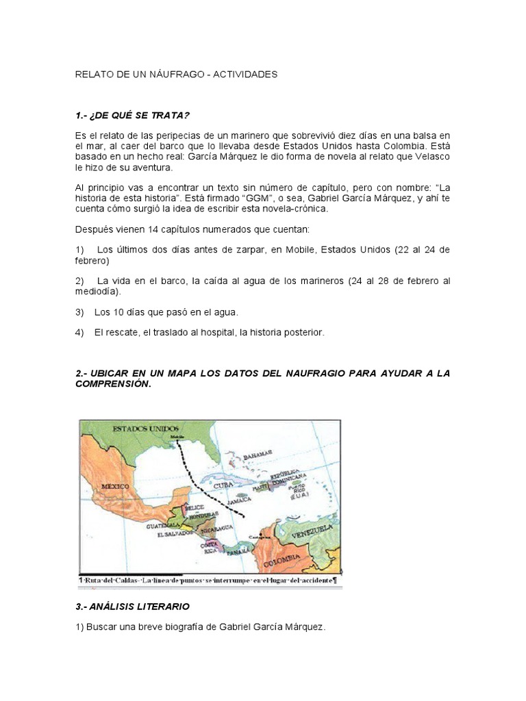 Relato de Un Náufrago | PDF