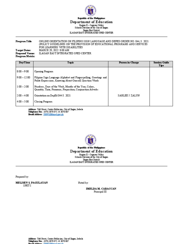 FSL Training Matrix | PDF | Language Families | Linguistics