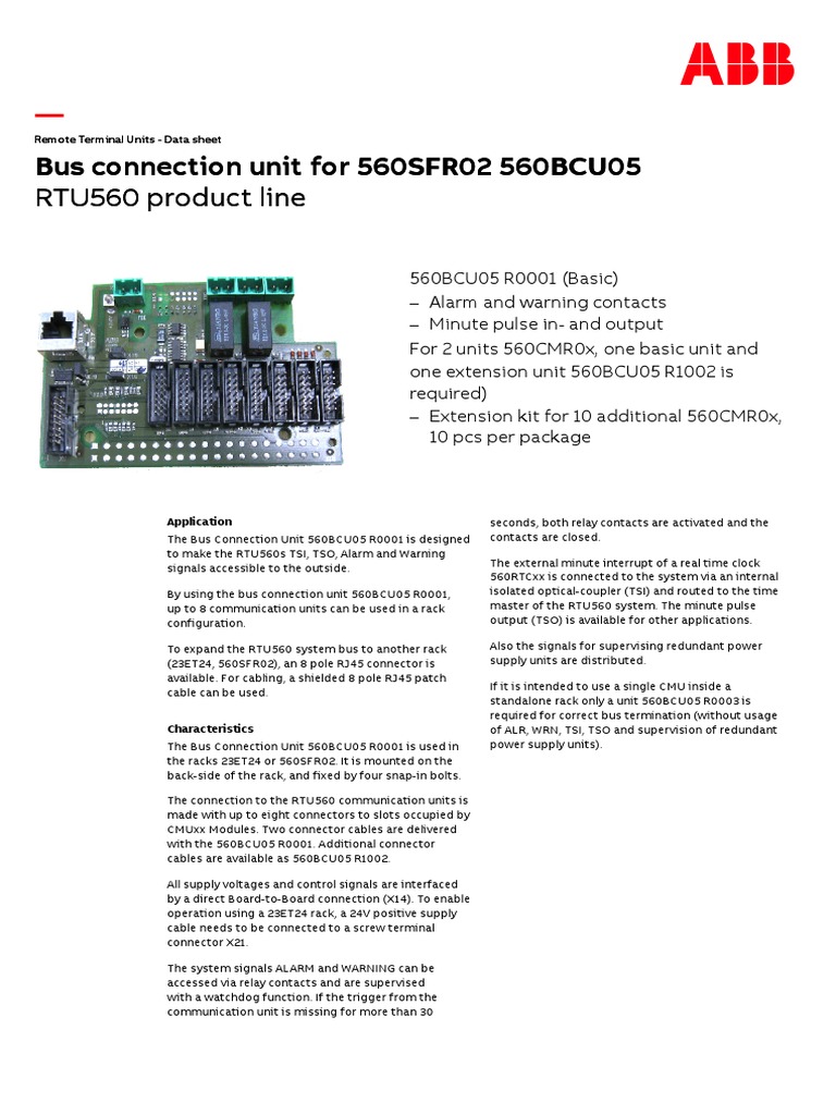 560BCU05 DS en | PDF | Electrical Connector | Relay