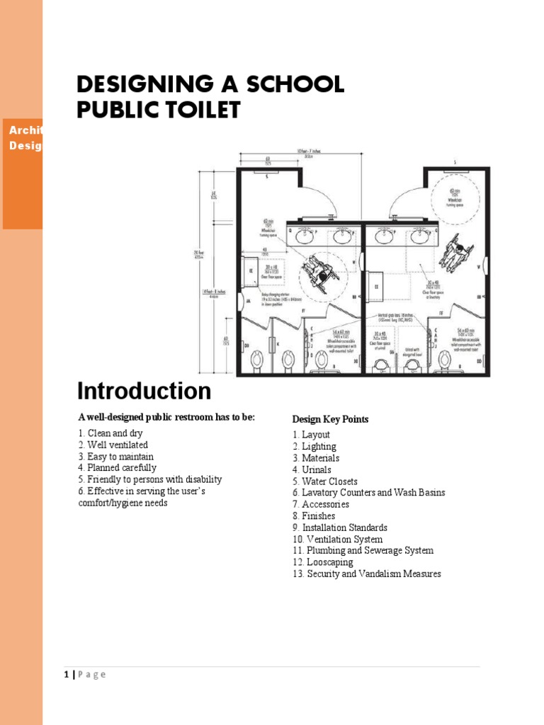 R1 Designing A School Public Toilet | PDF | Public Toilet | Window