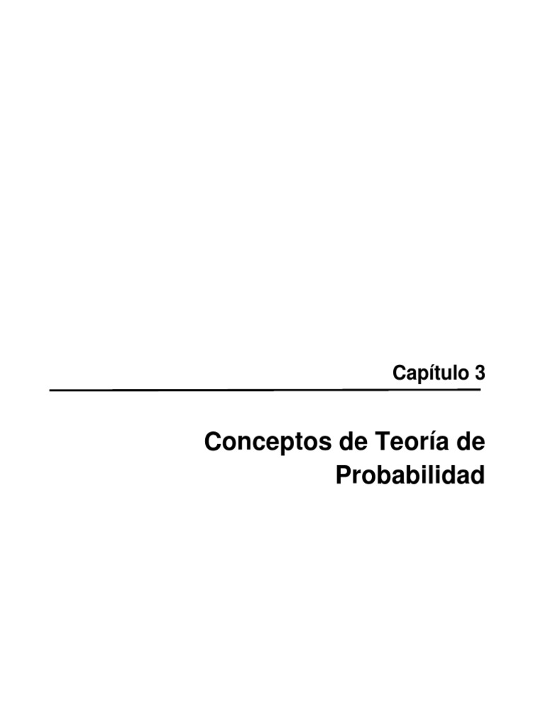 C3 Conceptos de Teoría de La Probabilidad | PDF