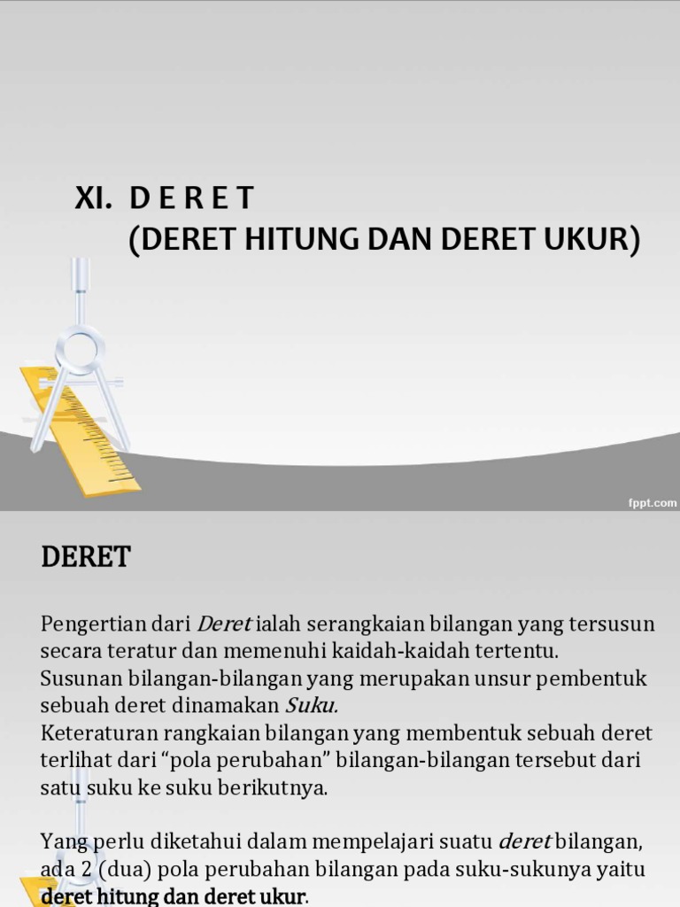 Deret (Deret Hitung Dan Deret Ukur) - 1 | PDF