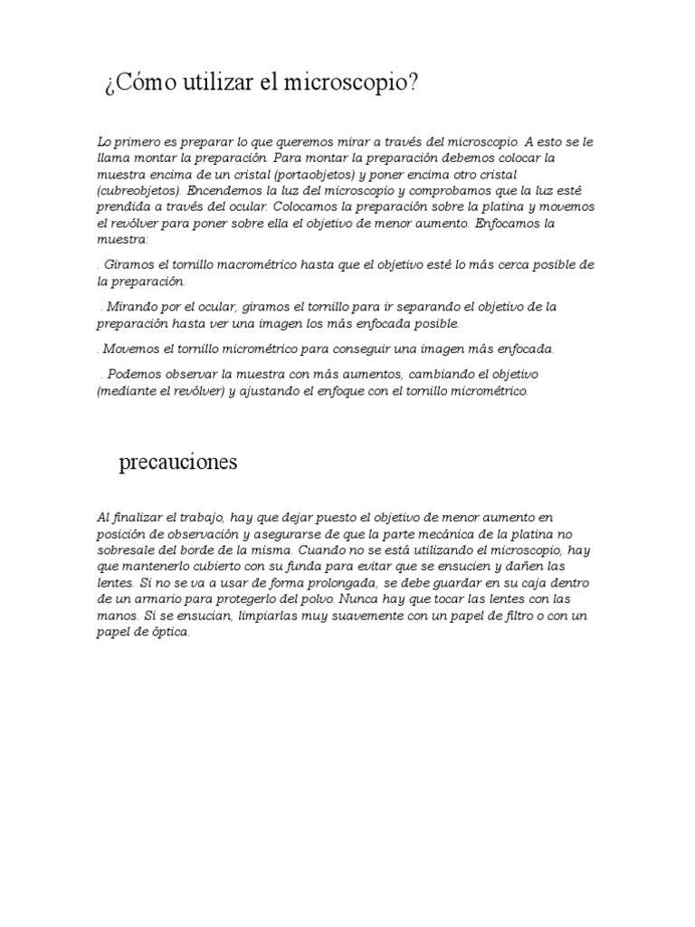 Informe de Microscopio | PDF | Microscopio | Óptica