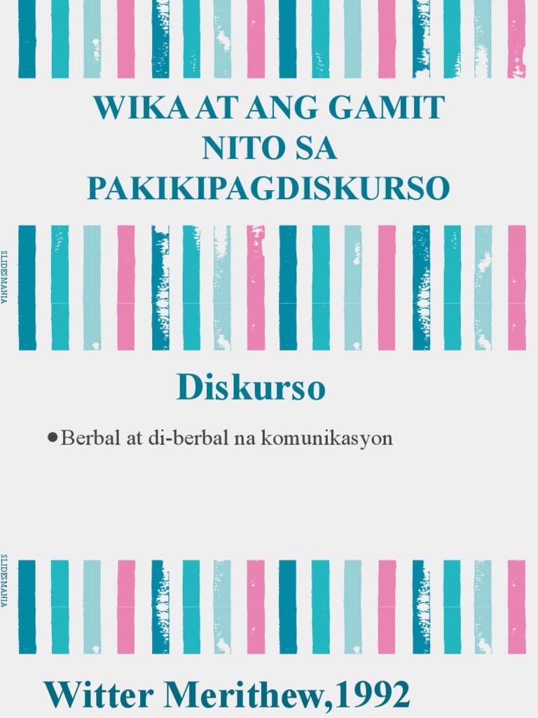 Aralin 5 (Wika at Gamit Nito Sa Pakikipag-Diskurso) | PDF
