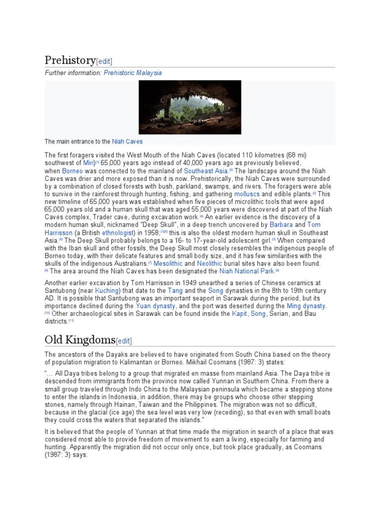 Prehistory | PDF | Sarawak | Malaysia