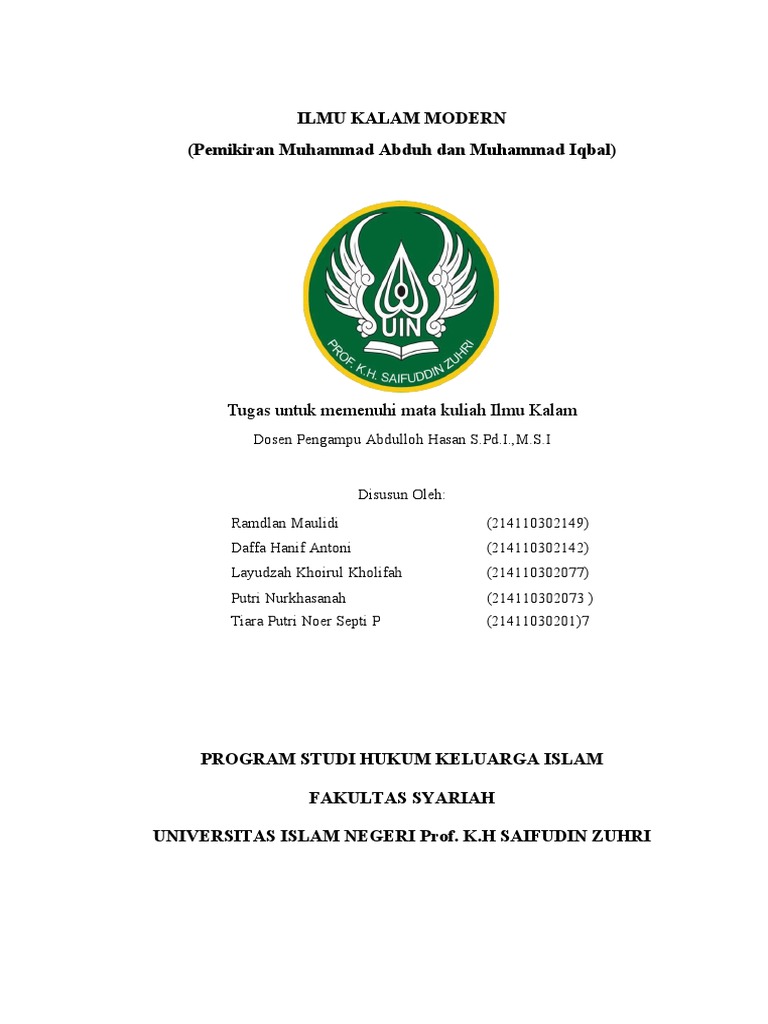 Ilmu Kalam Modern Pdf