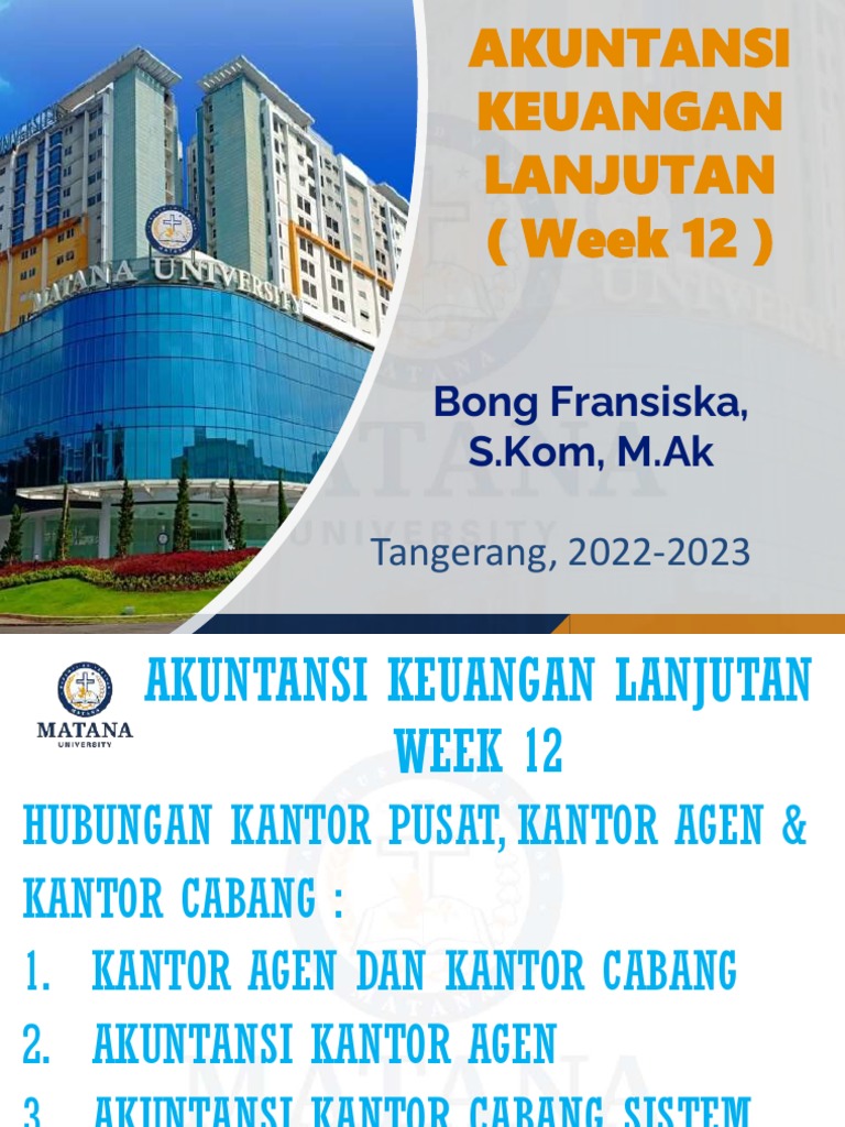 Week 12 Akeu Lanjutan | PDF