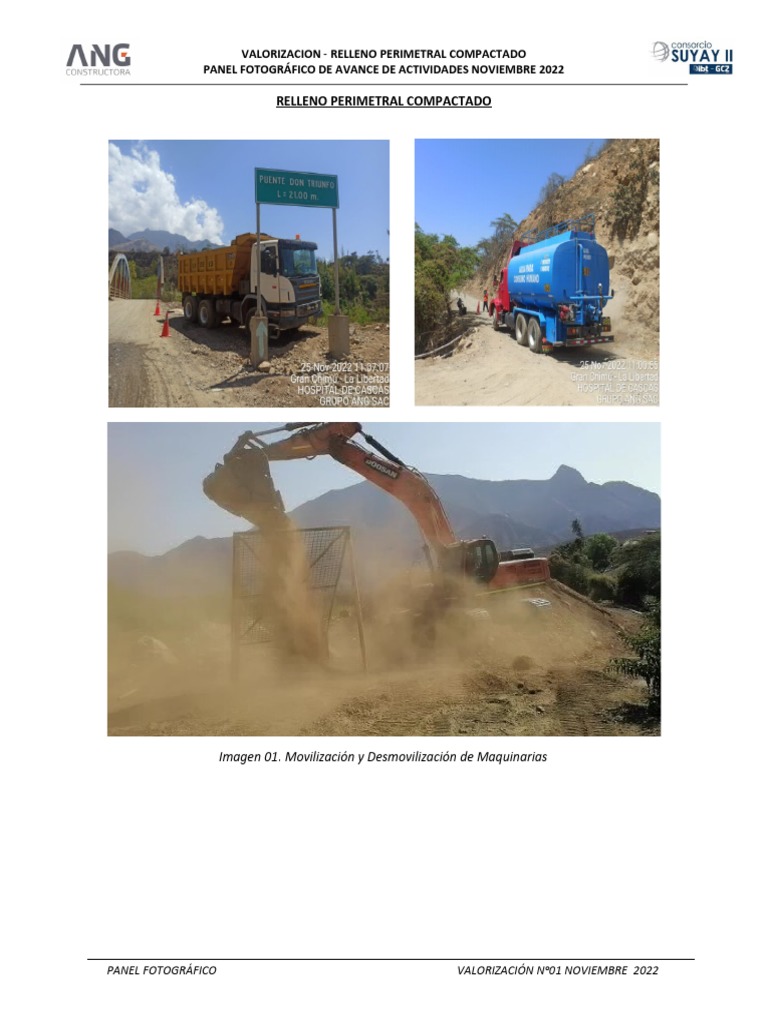 Panel Fotográfico Val 01 - Relleno Compactado | PDF