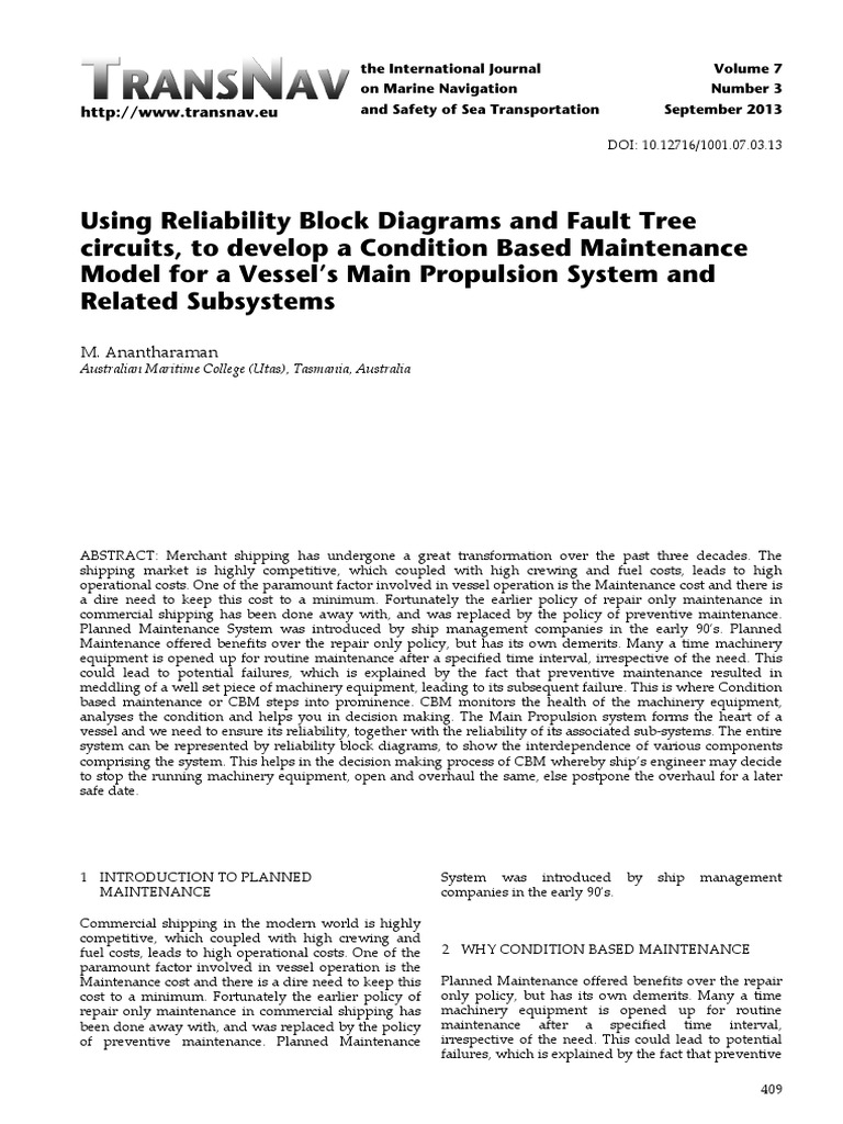 Using Reliability Block Diagrams and Fault Tree Circuits, To Develop A ...
